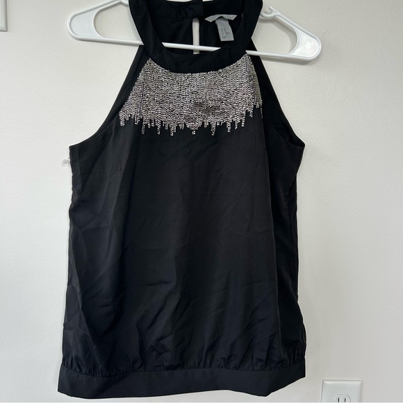 H&M | Tops | Hm Black Halter Top With Silver Detailing | Poshmark